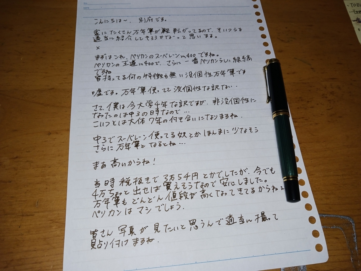 スーベレーンm400を紹介していくよ！（万年筆） - 別府log365