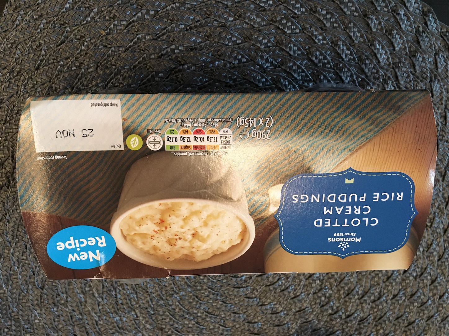 ライスプディング(Morrisons CLOTTED CREAM RICE PUDDING)★☆☆ - Food＆Recipe Diary ...