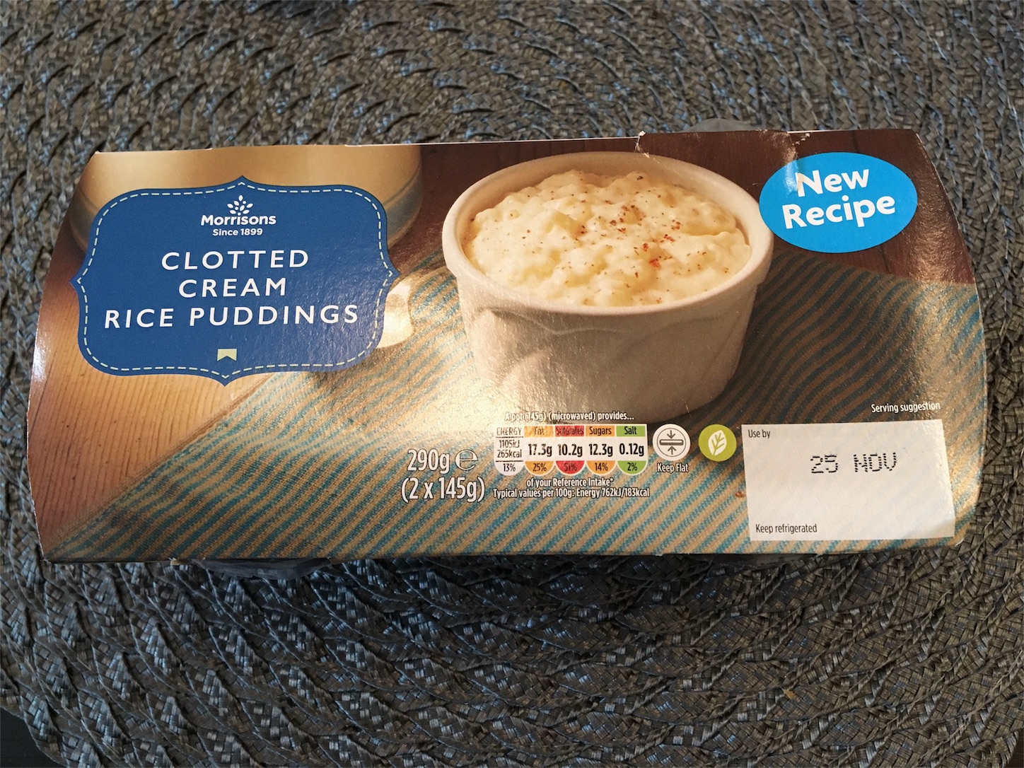 ライスプディング(Morrisons CLOTTED CREAM RICE PUDDING)★☆☆ - Food＆Recipe Diary ...