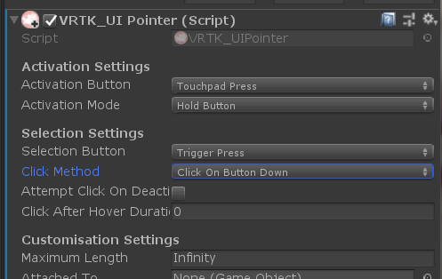【Unity/uGUI】ButtonをClick押した瞬間に実行するにはEventTrigger/PointerDown【VR】 - トマシープが学ぶ