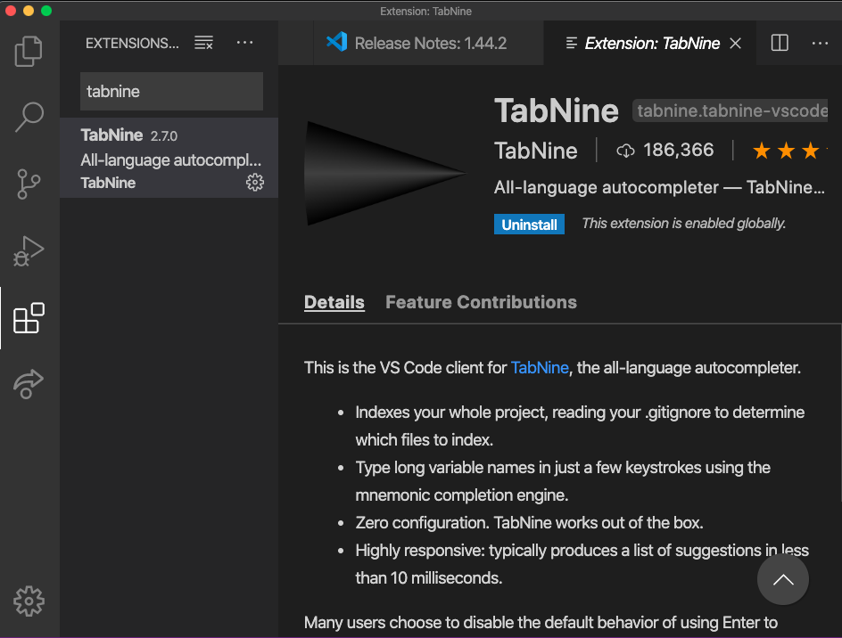 VSCodeのTimeline機能とTabNine - トマシープが学ぶ