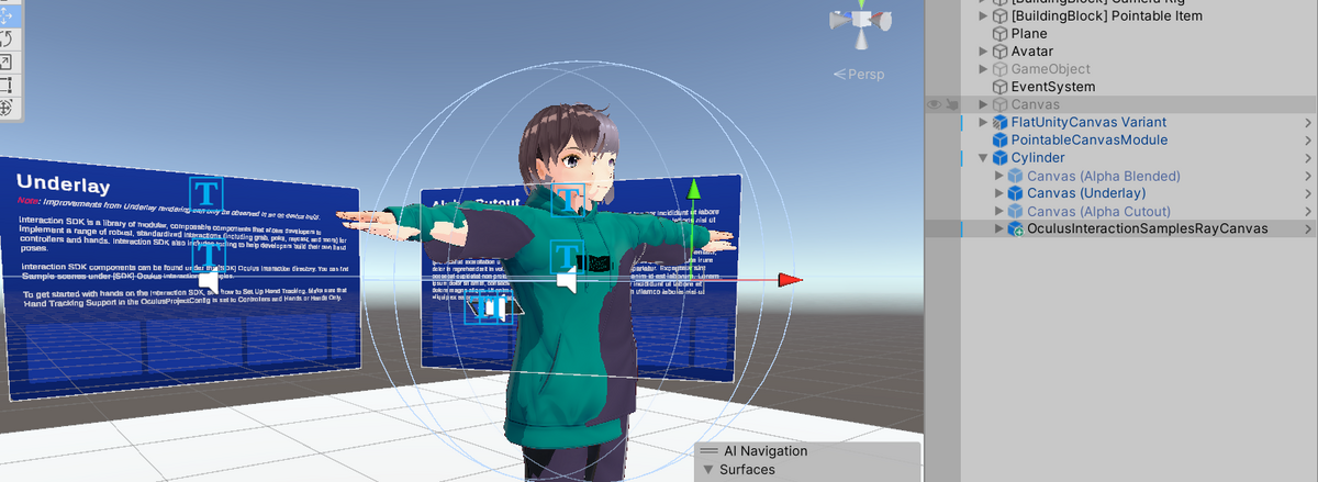 【Unity】QuestのハンドトラッキングでuGUIのUI入力【Poke＆Ray】 - トマシープが学ぶ