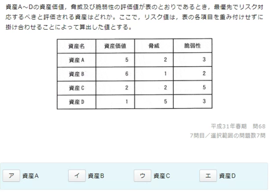ITパスポート_計算問題 - bimori466の日記