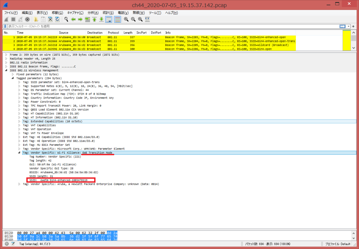 Enhanced Open Beacon - ネットワークエンジニアのブログ / Blog of Network Engineer