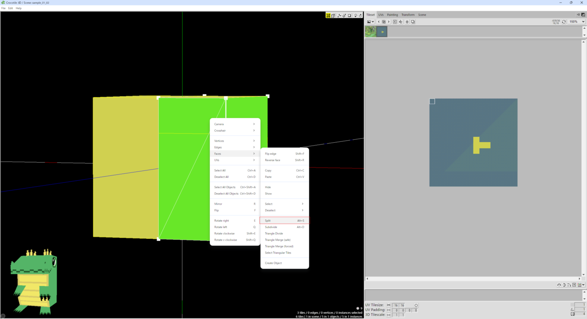 『Crocotile 3D』の紹介とローポリキャラクターを作成する際に使用した操作方法のTips集 - 何しよう？