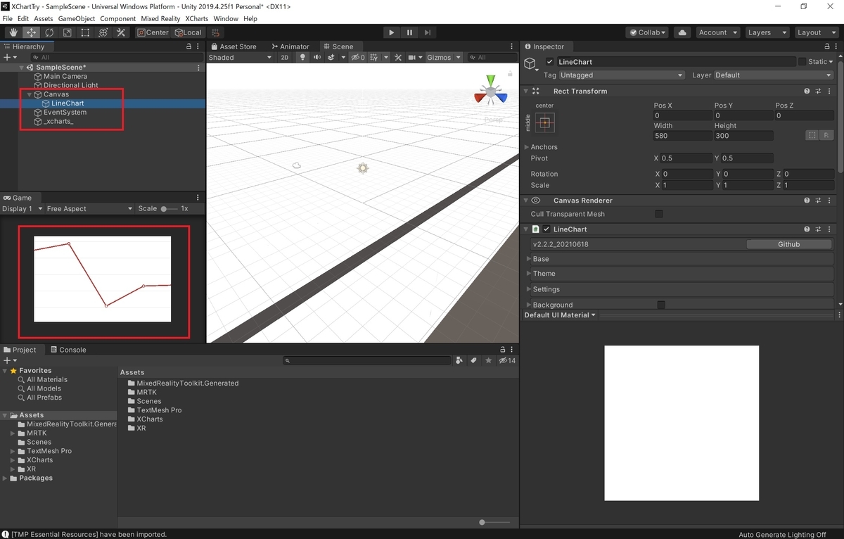 Unityで動的にグラフを作成するunity-ugui-XChartsを試す - MRが楽しい