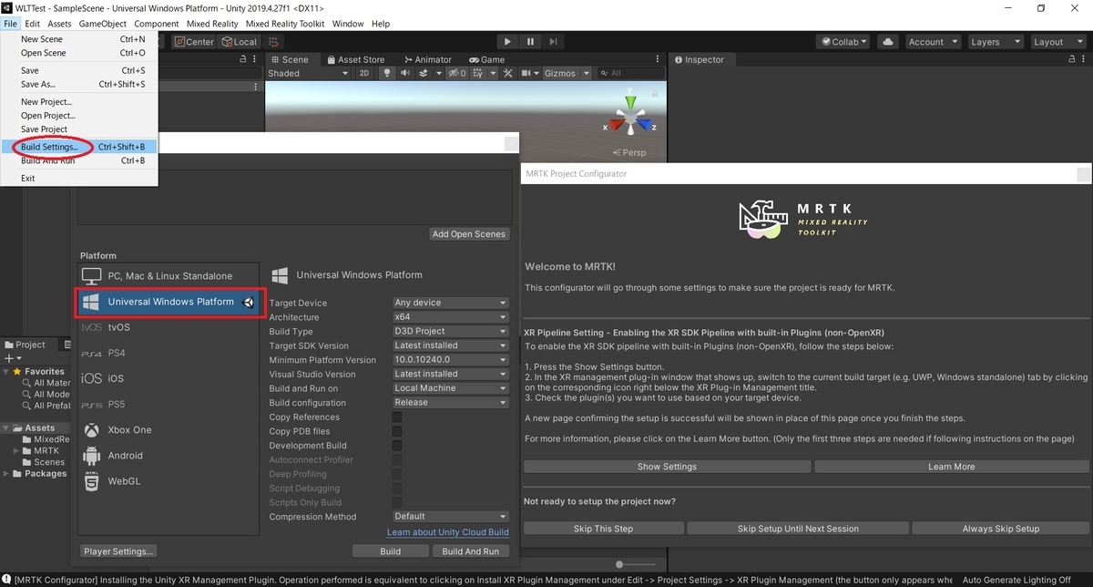 WorldLockingToolsのサンプルシーンを試す - MRが楽しい