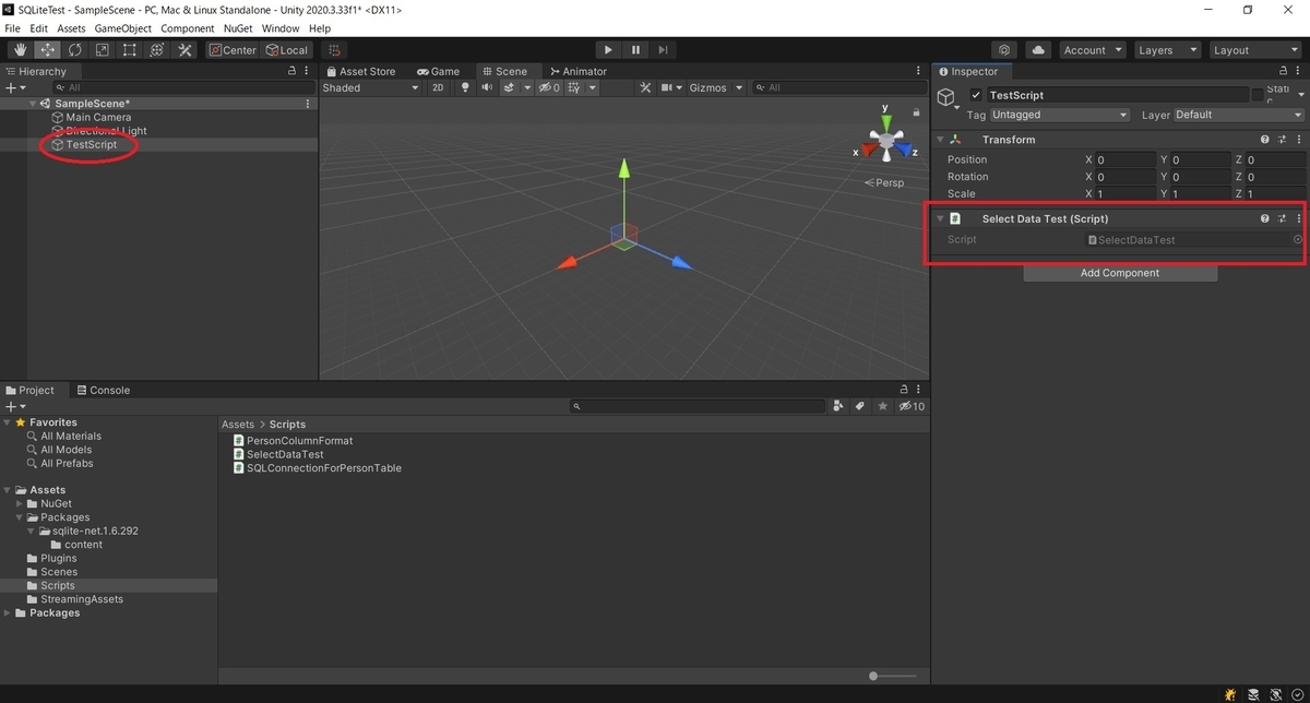 Unityプロジェクトでsqliteのバイナリファイルからsql文を使ってデータを取得する Mrが楽しい