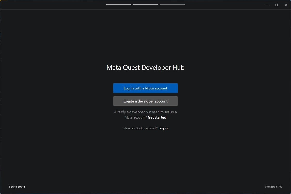 Oculus Developer Hub の環境構築手順 - MRが楽しい