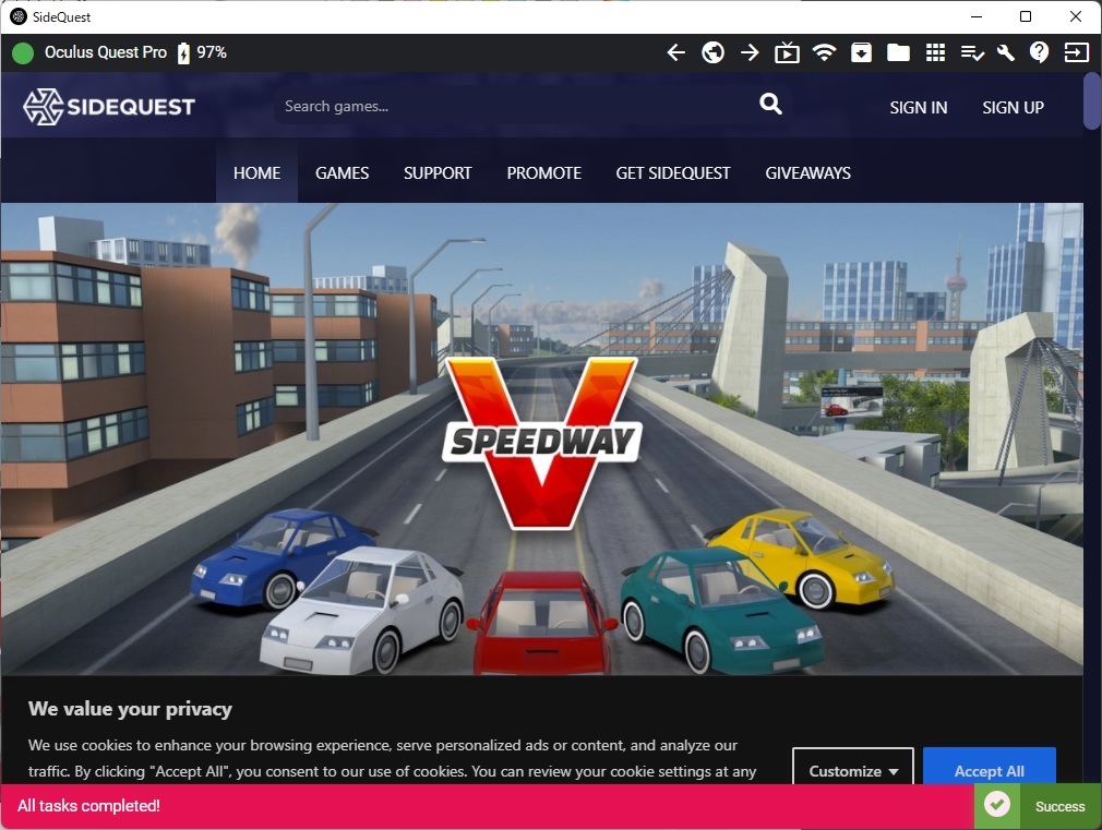 SideQuestを利用してPCからMetaQuestProにアプリ(apkファイル)をインストールする - MRが楽しい