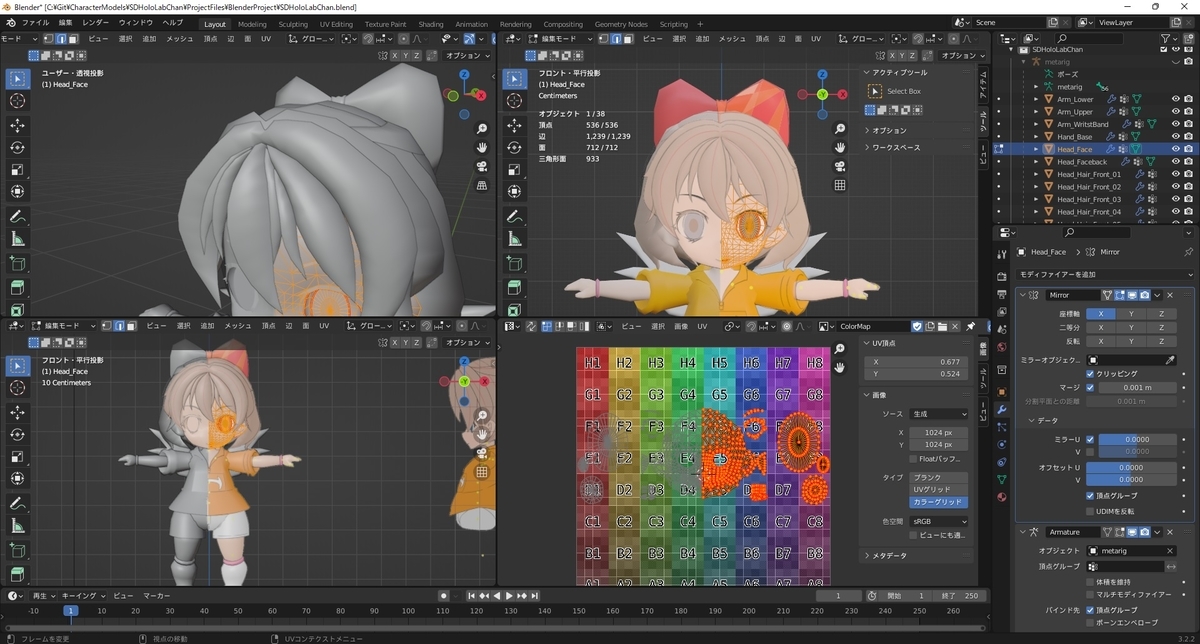 BlenderでUVマップを中央位置を基準に拡大縮小する - MRが楽しい