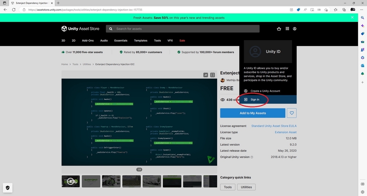 UnityプロジェクトにZenjectをインポートする - MRが楽しい