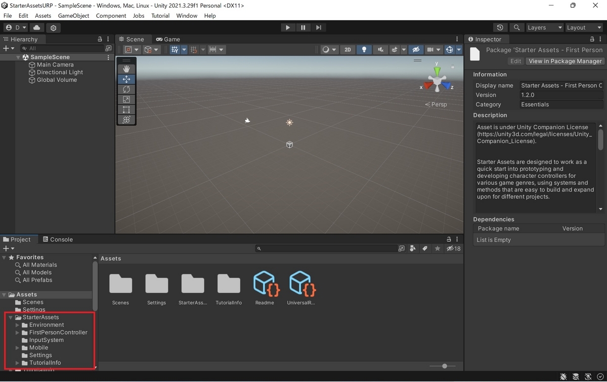 UnityのStarterAssetsを使って一人称視点でステージを歩き回るシーンを試す - MRが楽しい