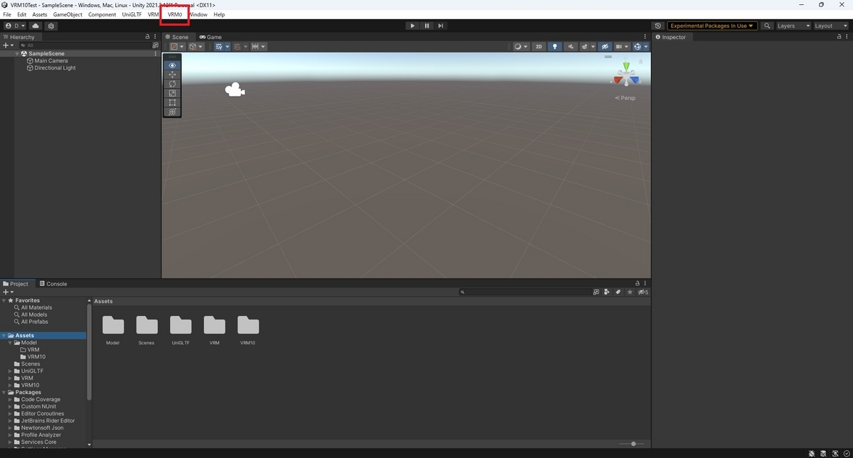 VRM0.xのモデルをUnityに取り込む - MRが楽しい