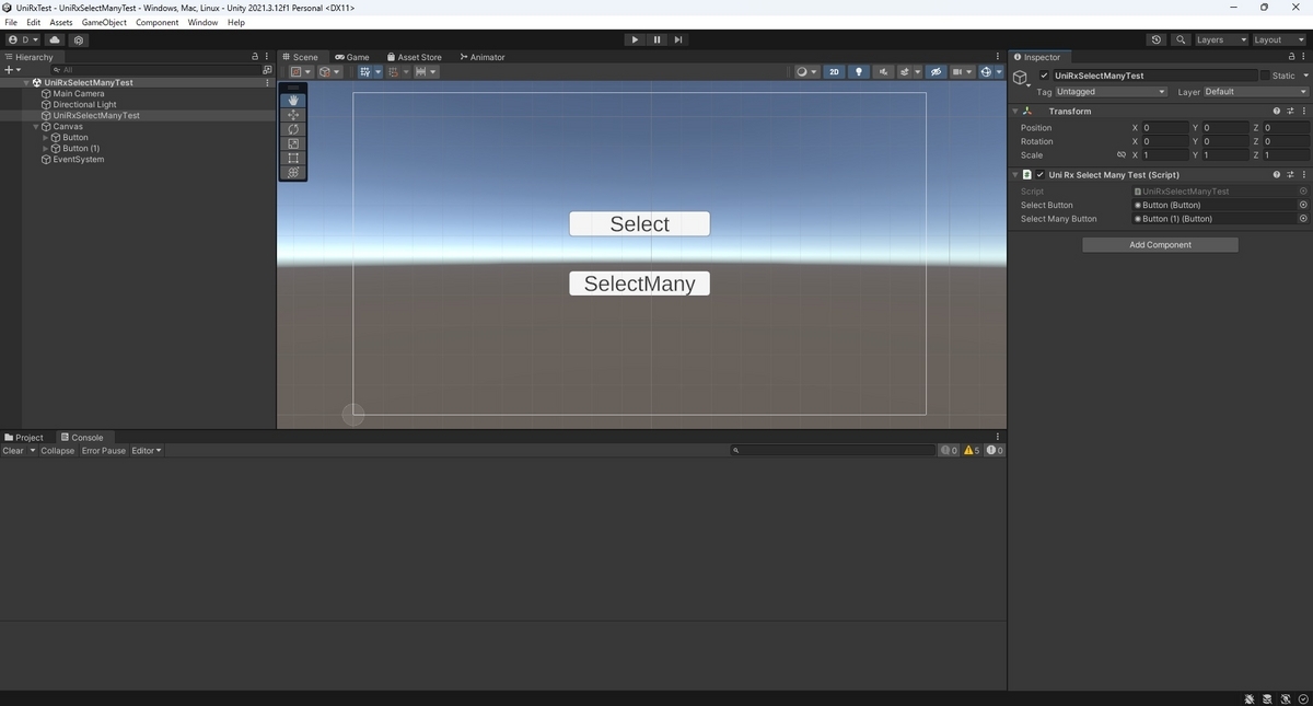 UniRxのSelectManyを使ってリストの要素やIObservableを返す - MRが楽しい