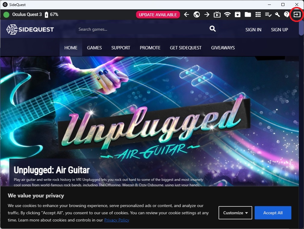 SideQuestを利用してPCからMetaQuestにadbコマンドを実行する - MRが楽しい
