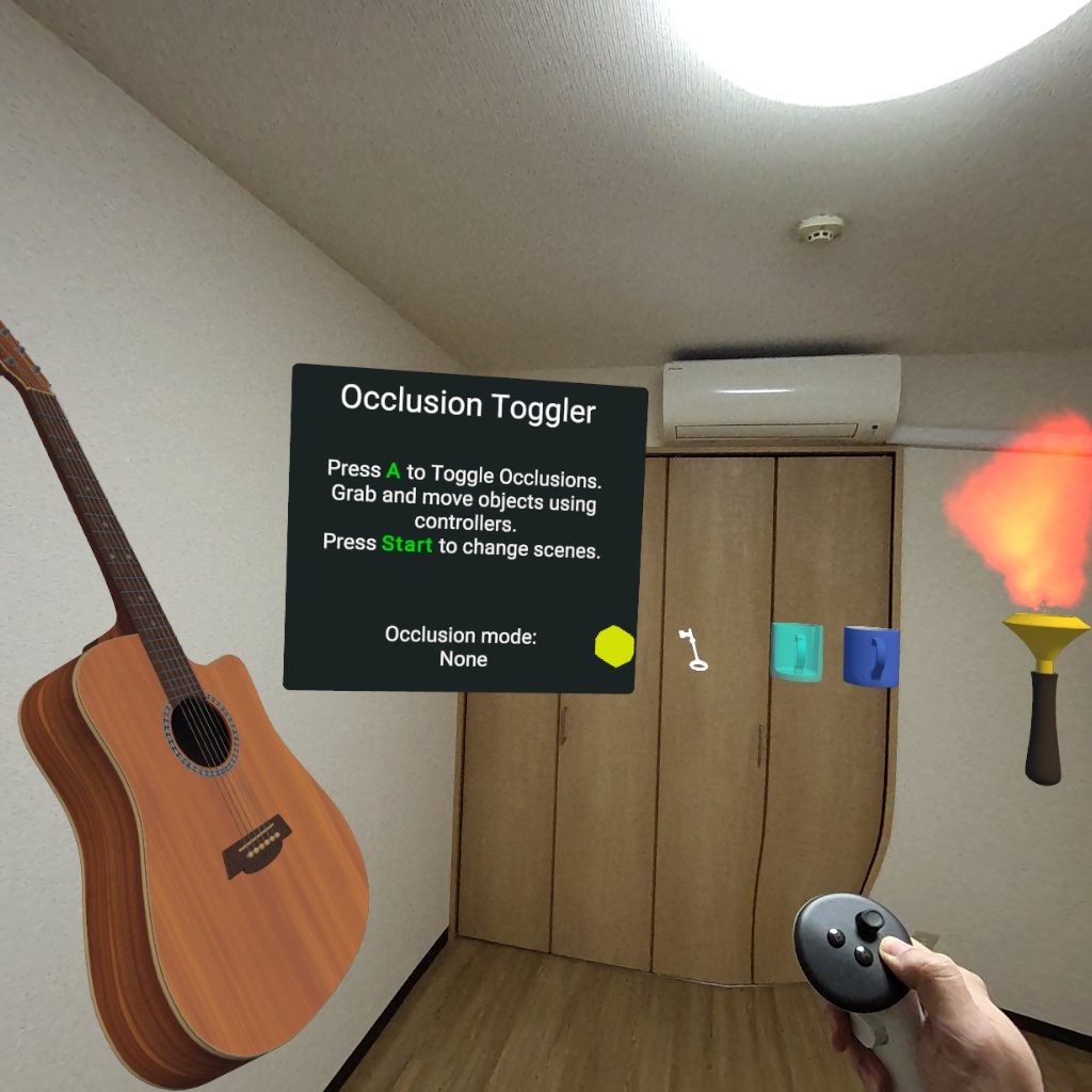 Depth APIのサンプルプロジェクトでQuest3のオクルージョンを試す - MRが楽しい