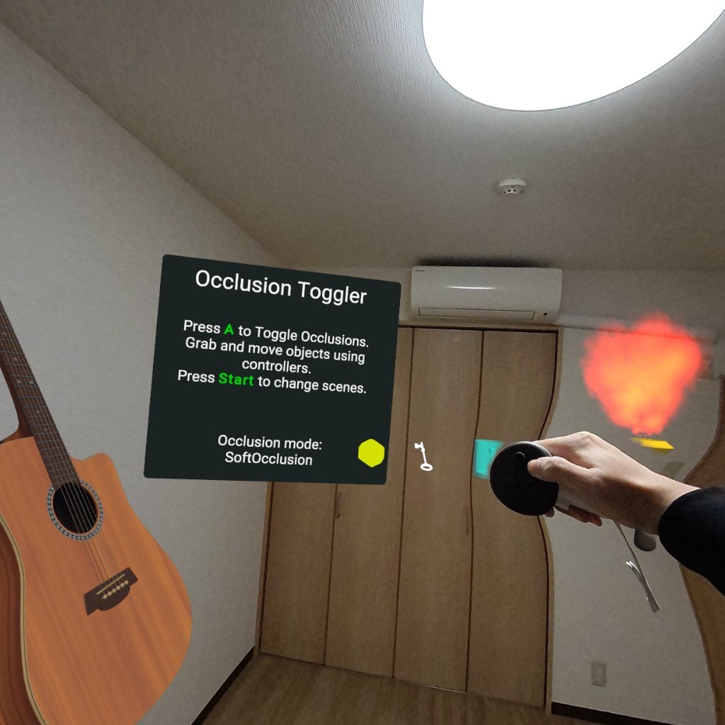 Depth APIのサンプルプロジェクトでQuest3のオクルージョンを試す - MRが楽しい