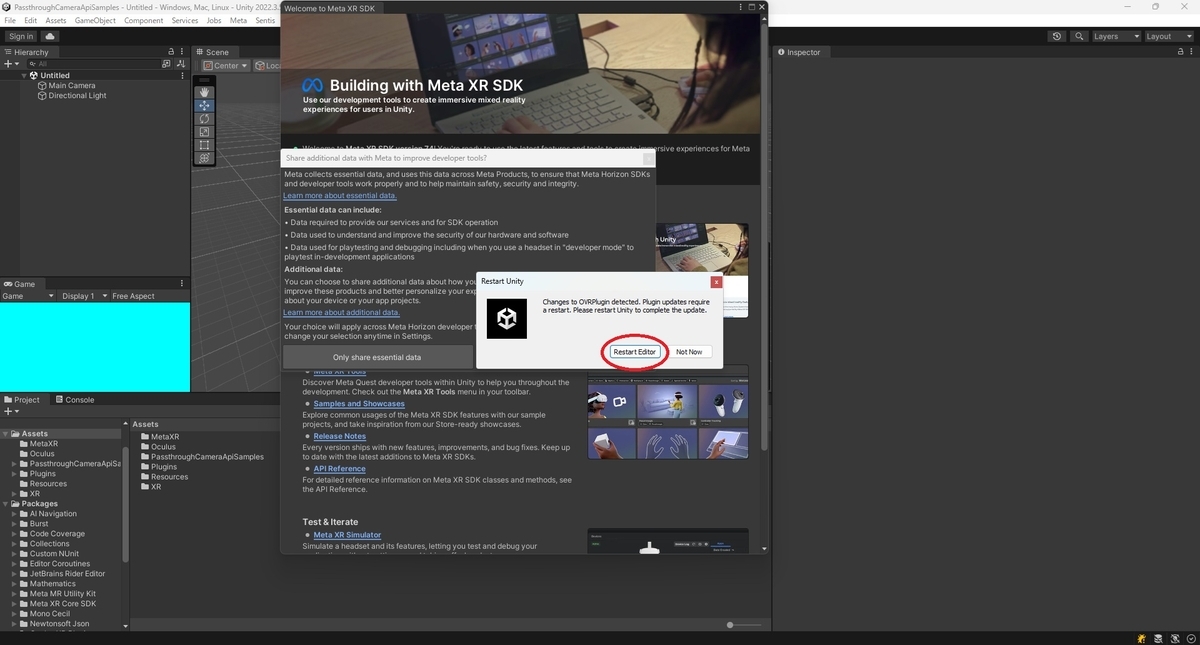 Unity-PassthroughCameraAPISamplesを使ってQuest3でカメラアクセスを試す - MRが楽しい