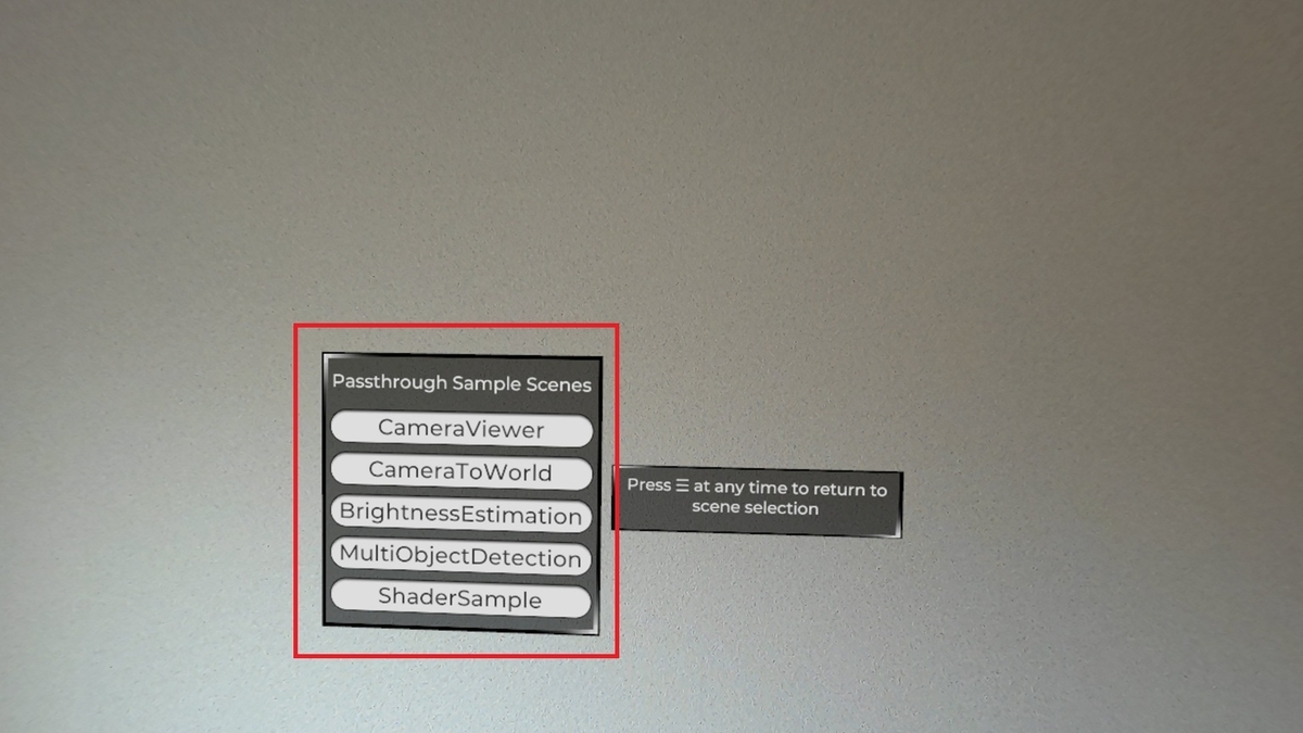 Unity-PassthroughCameraAPISamplesを使ってQuest3でカメラアクセスを試す - MRが楽しい