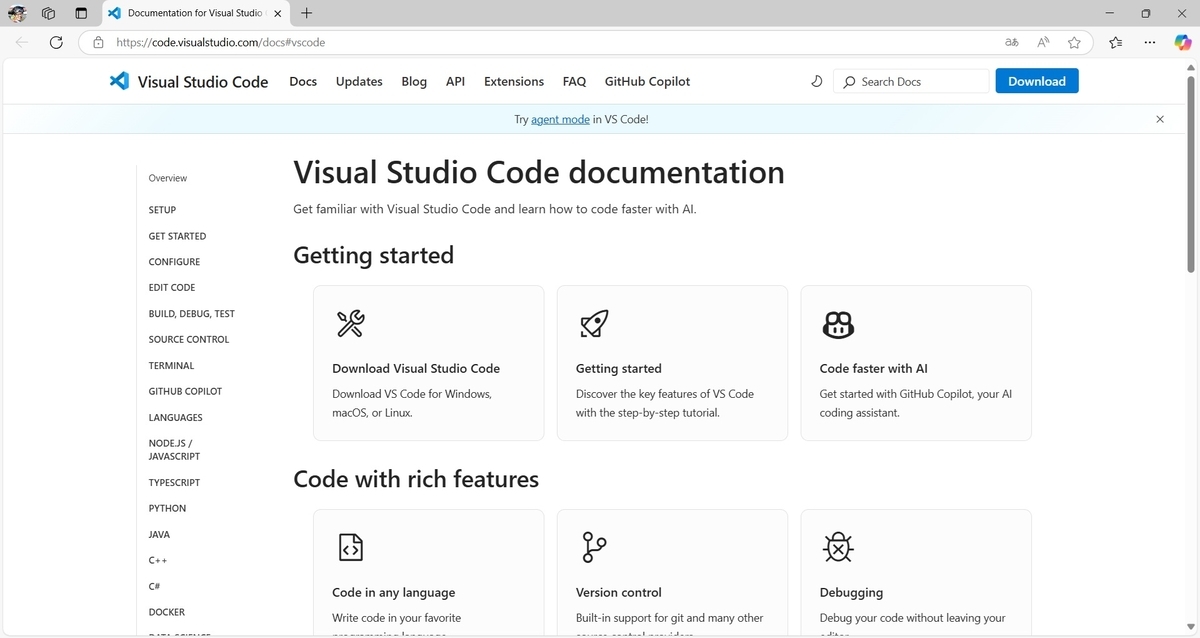 VisualStudioCodeから外部サイトのマニュアルやショートカット一覧を確認する - MRが楽しい