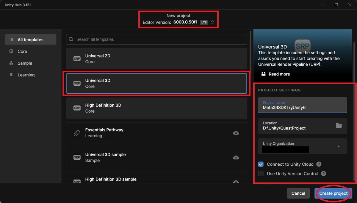 MetaHorizonの開発ドキュメントを読む その1（Meta XR開発向け設定を行ったUnityプロジェクトの作成） - MRが楽しい