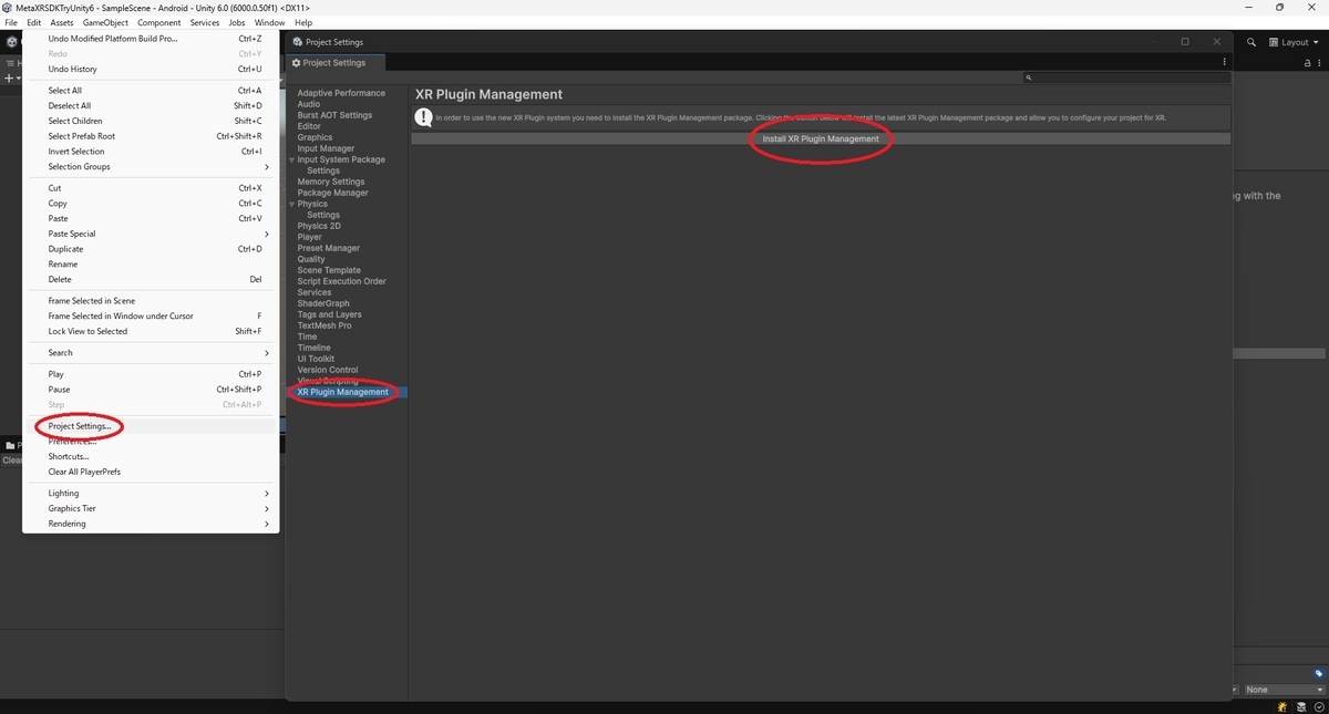 MetaHorizonの開発ドキュメントを読む その1（Meta XR開発向け設定を行ったUnityプロジェクトの作成） - MRが楽しい