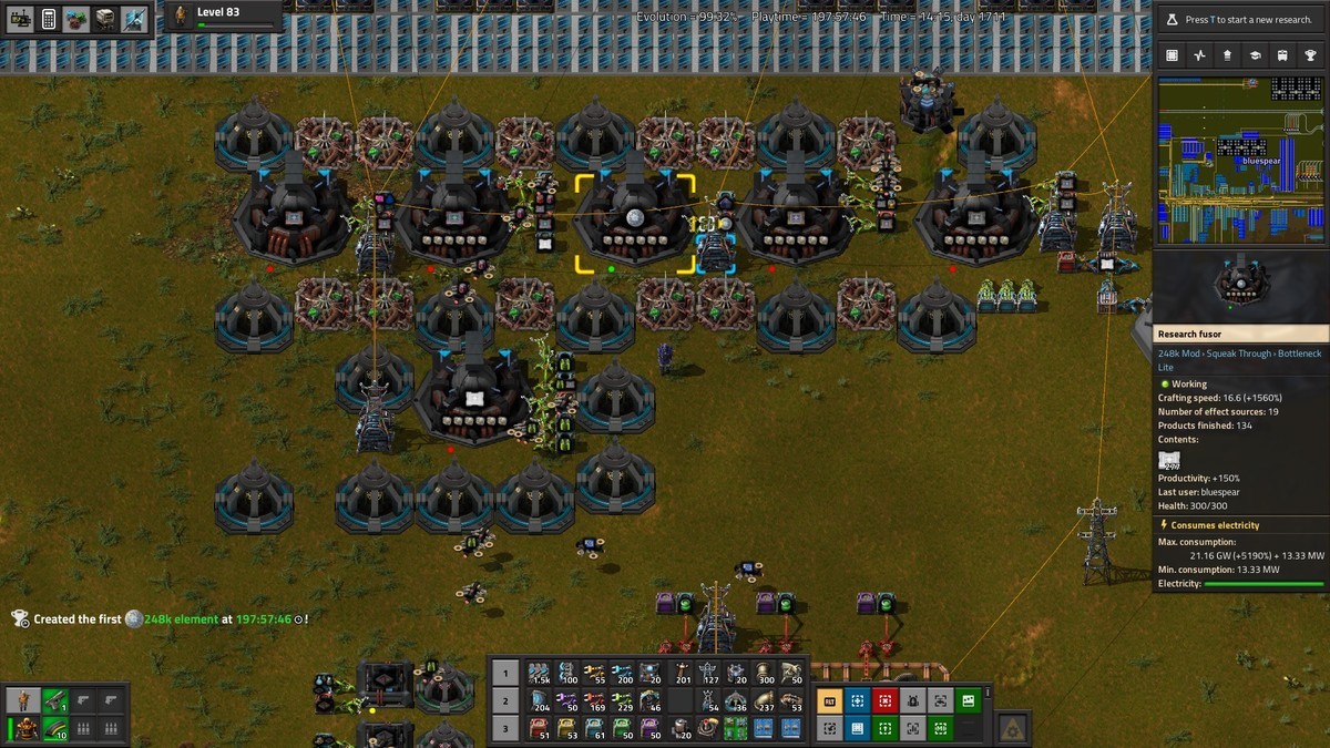 factorio: 248k mod クリアした - bluespearの適当でやる気の無いブログ