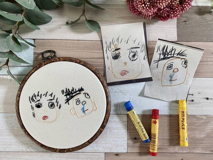 子どもの絵と刺繍 - atelier Bochi.