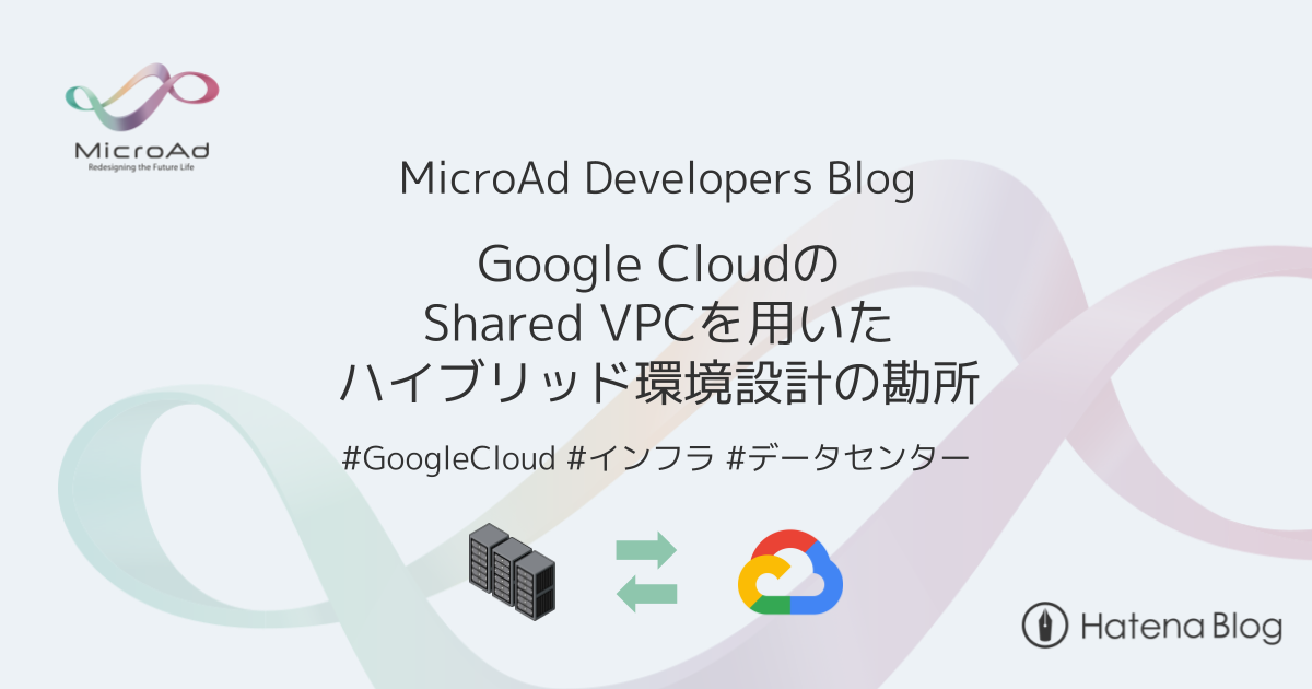 Google CloudのShared VPCを用いたハイブリッド環境設計の勘所 - MicroAd Developers Blog