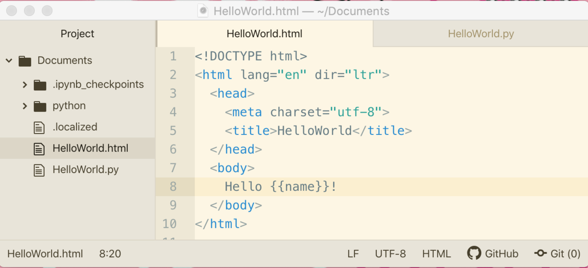 Python Bottle 画面とコードを分ける - buto > /dev/null