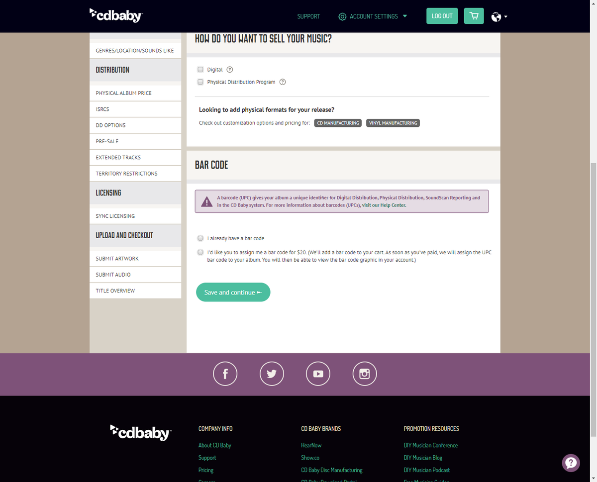 音楽配信にはCD Babyがよい理由と登録方法 - byakusynブ