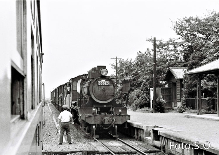 久大本線 筑紫平野を行くD60と8620 - 転轍器