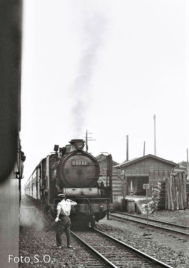 久大本線 筑紫平野を行くD60と8620 - 転轍器