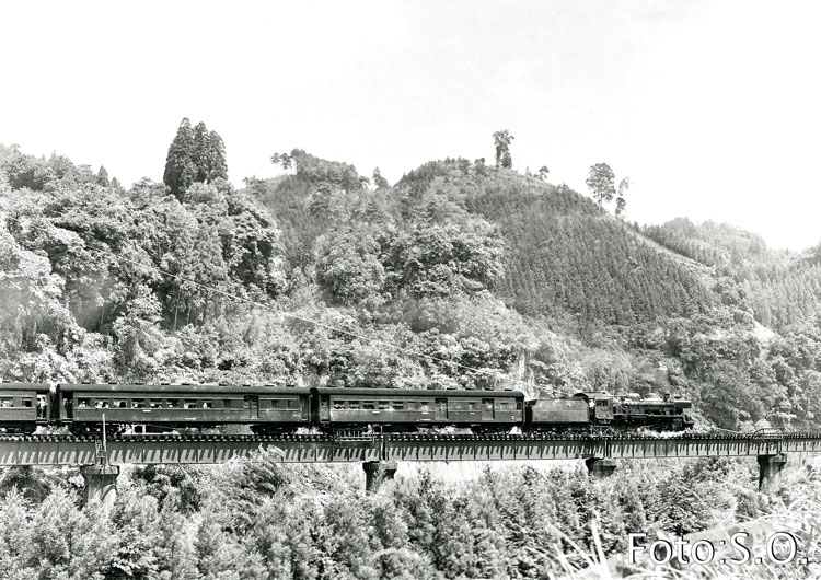 久大本線 玖珠川渓谷のD60と8620 - 転轍器