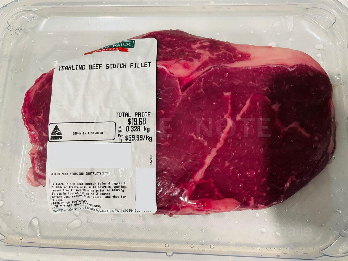 Yearling Beef Scotch filletでステーキ オーストラリア ブリスベン在住 日本人 ブログ - ᴬᵘˢˢⁱᵉ ᴺᵒᵗᵉ ...