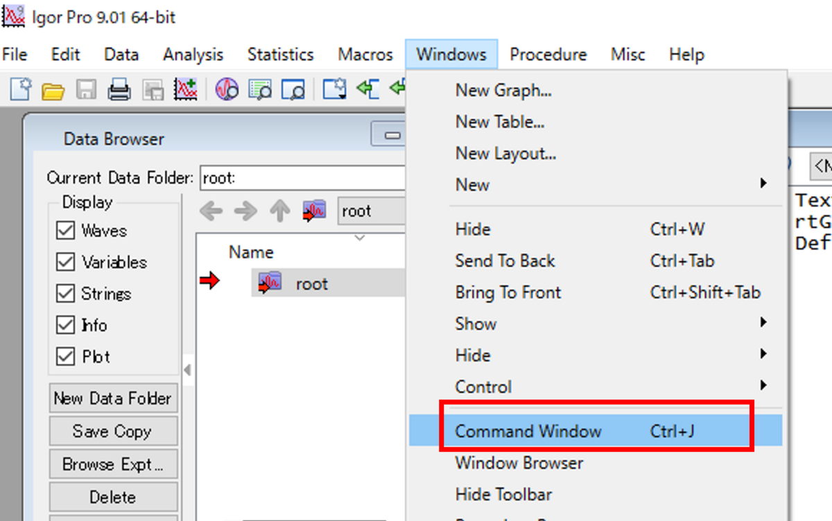 一次元waveの作り方と操作@igor pro - があらんどう