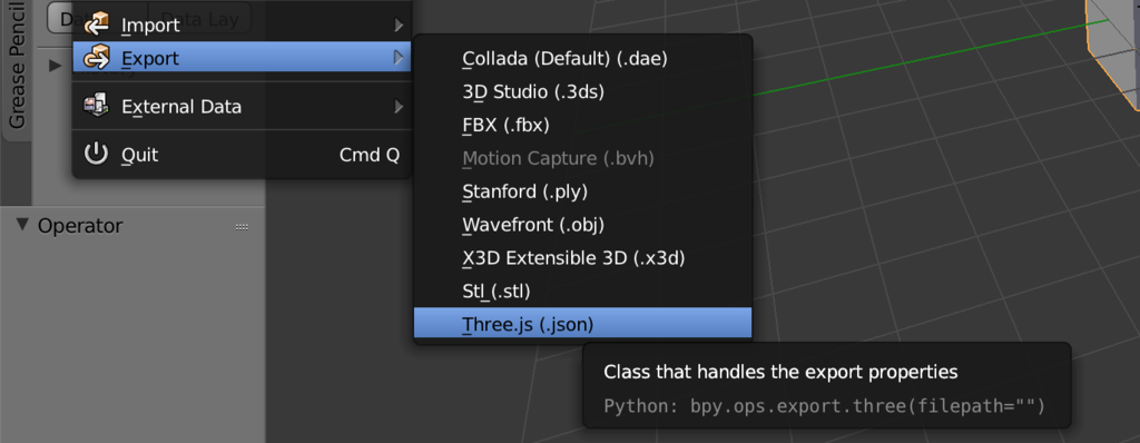 Blenderでモデルを作りthree.jsで表示する - Calmery.me