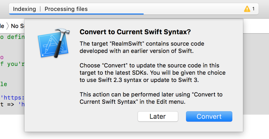 Swift3.0でRealmSwiftのビルドが通らない - 酢ろぐ！