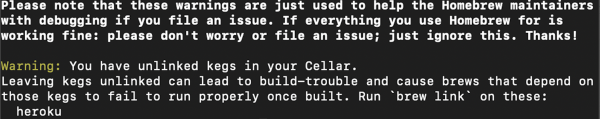 homebrew doctorでエラーが出た - Chiroru's Diary