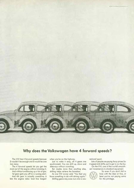 個別「[1963][VW][Helmut Krone][Dave Larson]Why does the Volkswagen have 4 ...