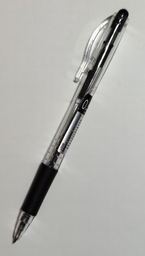 Daiso ノック式ラバーグリップボールペン0.5mm芯 -HAUSER- - 文房具、大好き！