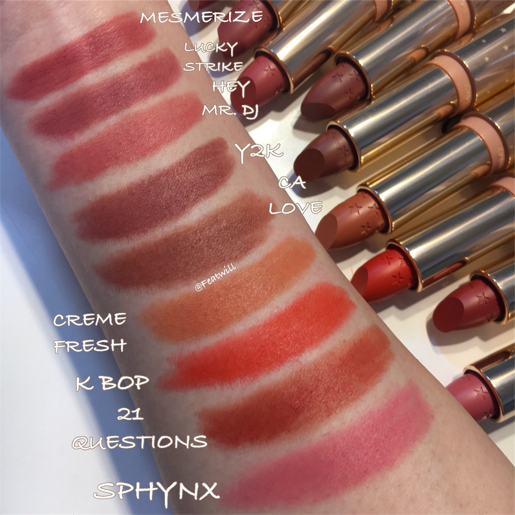 colour popが20%OFFらしいからスウォッチ貼っとく③リップ編 LUX LIP、LIPPIE STIX、ULTRA GROSSY ...