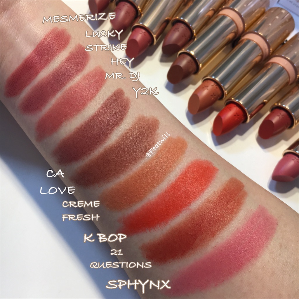 colour popが20%OFFらしいからスウォッチ貼っとく③リップ編 LUX LIP、LIPPIE STIX、ULTRA GROSSY ...