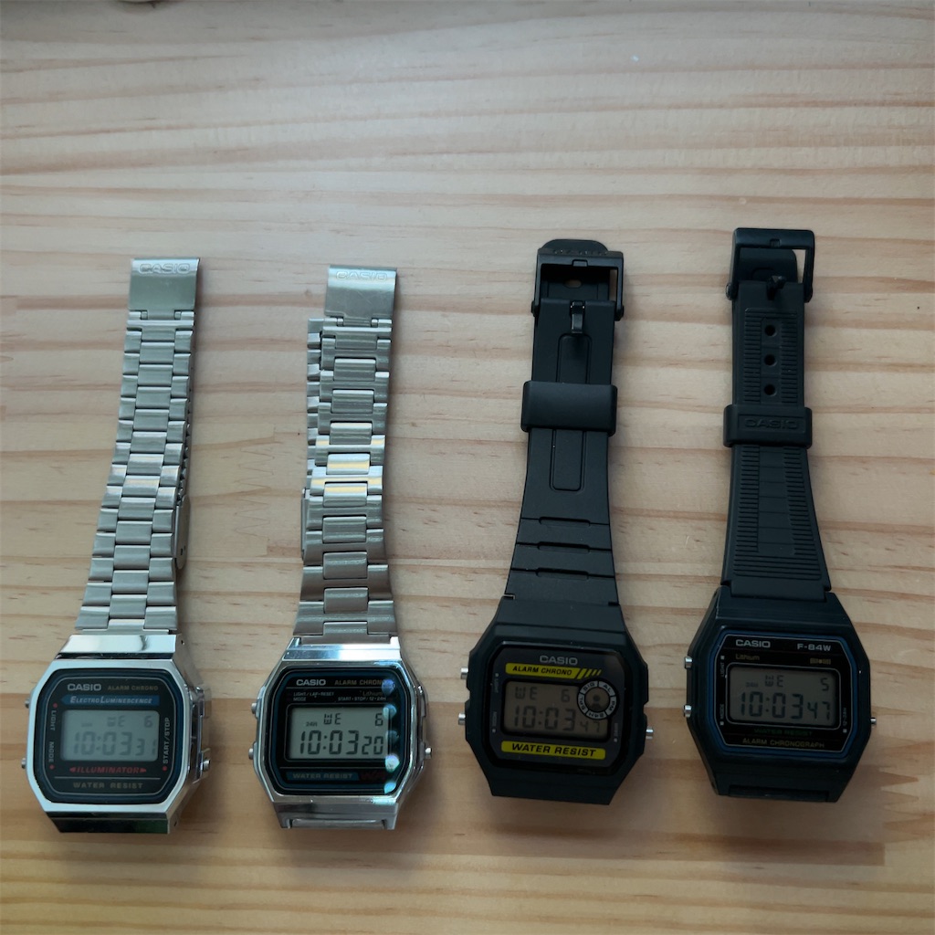 チプカシ（チープCASIO） F-84W-1QJHとF-94WA-9JHを買ってみた。 - ブログときどきオトン