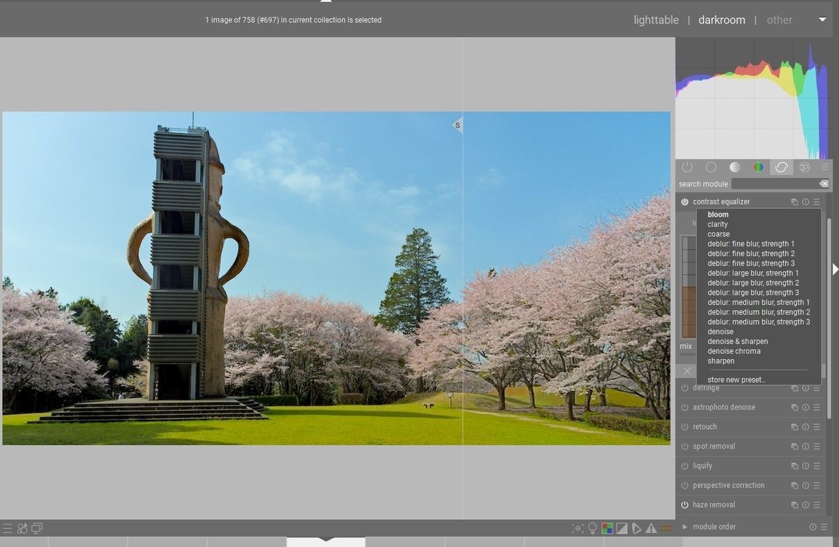 darktableでサクラを編集する - computer_philosopher’s diary