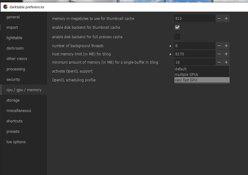 darktableとGPU - computer_philosopher’s diary