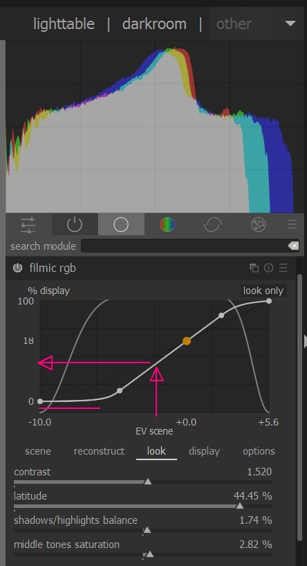フィルミックRGBのルック・タブとゾーンシステム～darktable3.6読本(6) - computer_philosopher’s diary