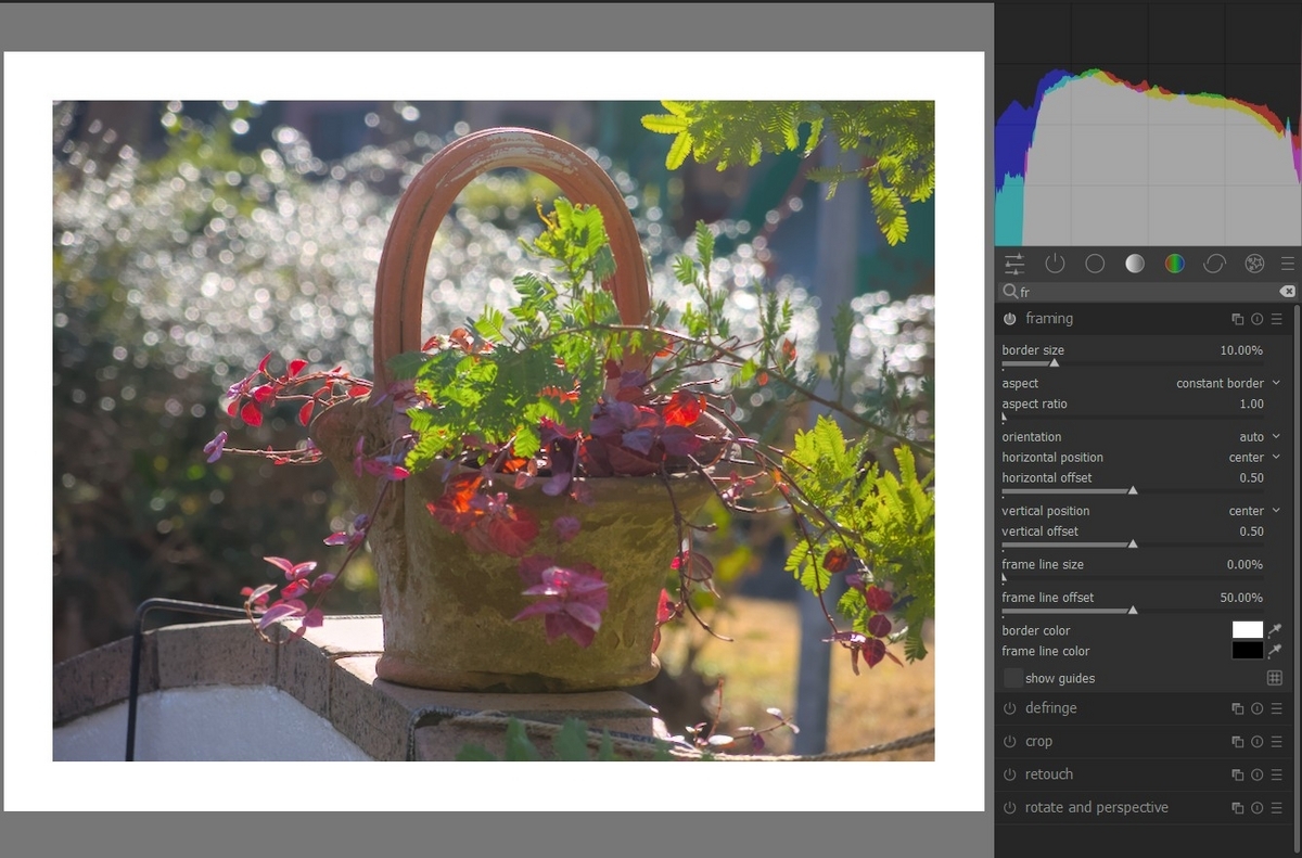 darktableのフレームの作り方 - computer_philosopher’s diary