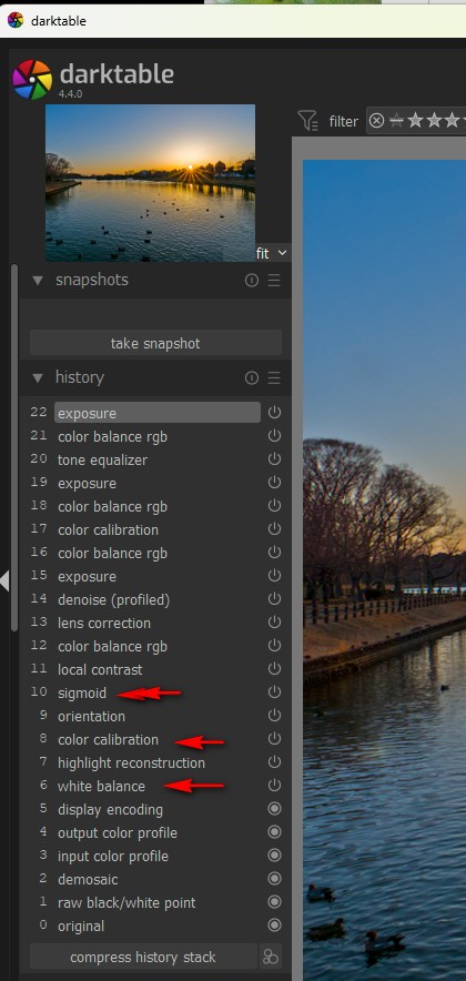 darktable4.4の改善点（2）デフォルトのワークフロー構成オプション - computer_philosopher’s diary